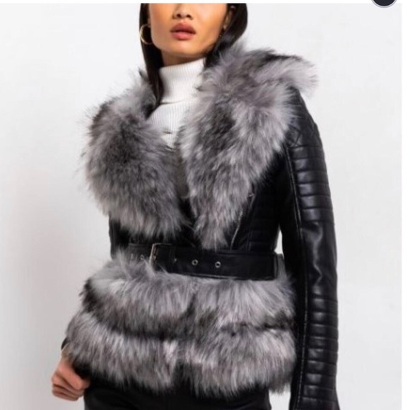 Azalea Wang | Jackets & Coats | Azalea Wang Faux Leather Fur | Poshmark